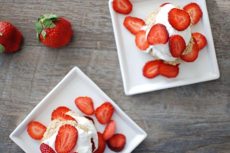Healthy Strawberry Shortcake - Snacking in Sneakers