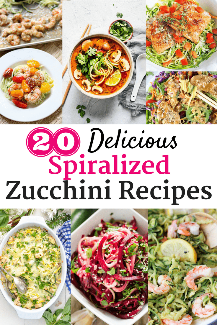 20 Incredible Spiralized Zucchini Recipes - Snacking in Sneakers