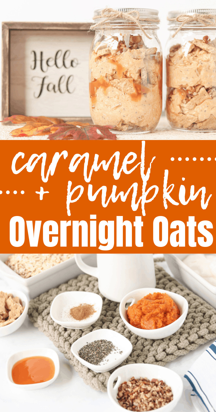 Caramel Pumpkin Overnight Oats - Snacking in Sneakers