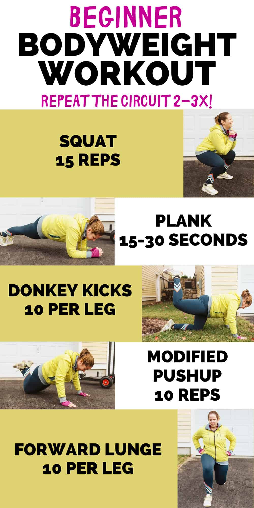 5 Best Bodyweight Exercises For Beginners A Circuit Workout 