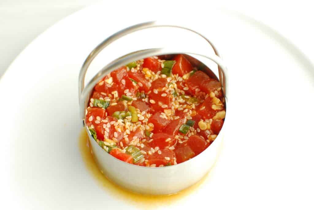 Watermelon Tartare (Vegan Friendly!) - Snacking in Sneakers