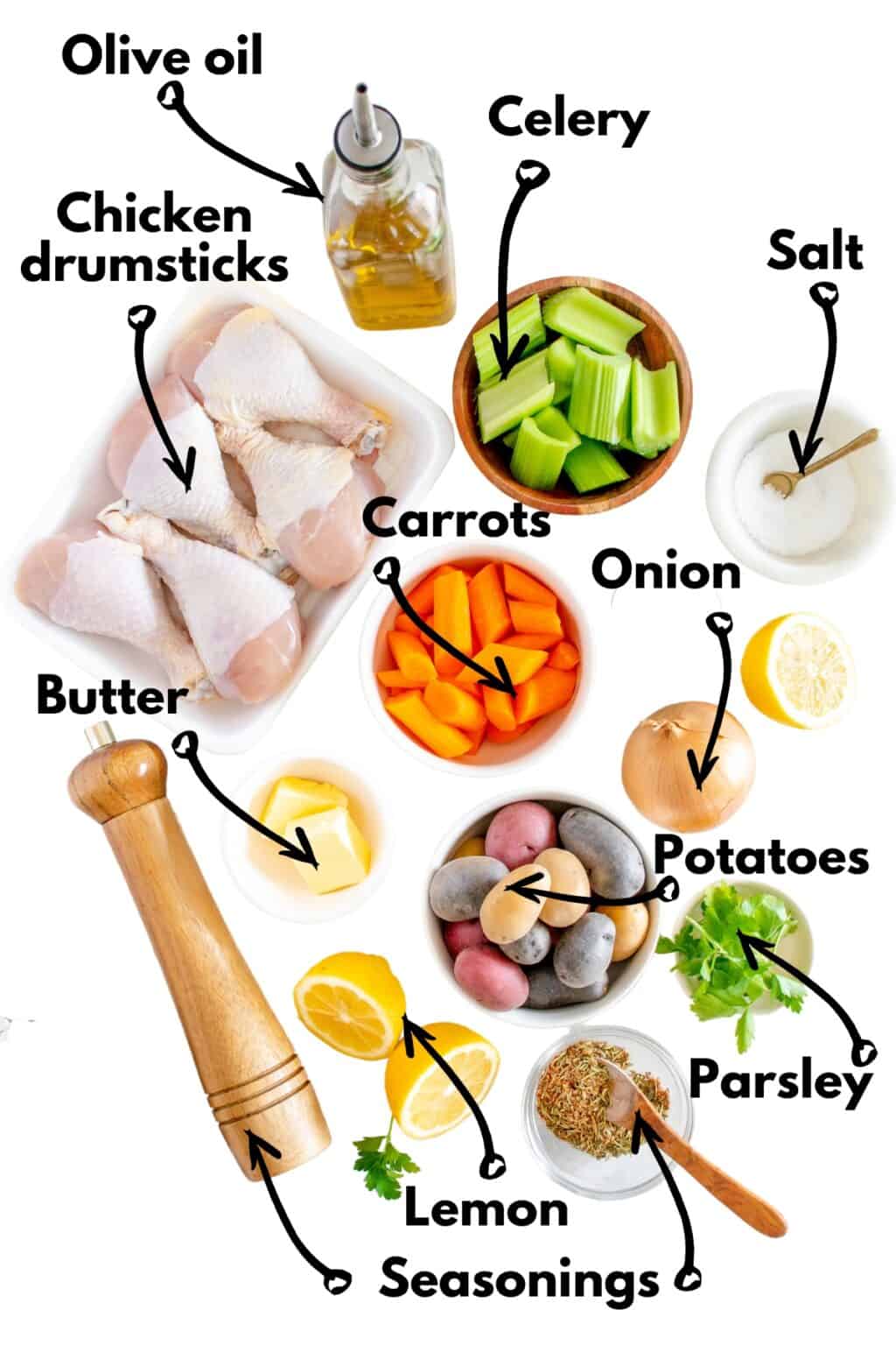 Sheet Pan Chicken Drumsticks and Vegetables (Baked at 425°F)