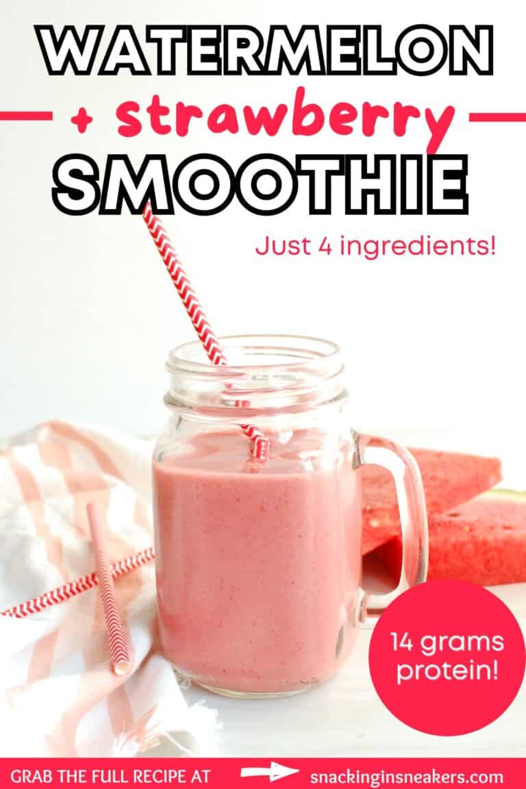 Strawberry Watermelon Smoothie - Snacking in Sneakers
