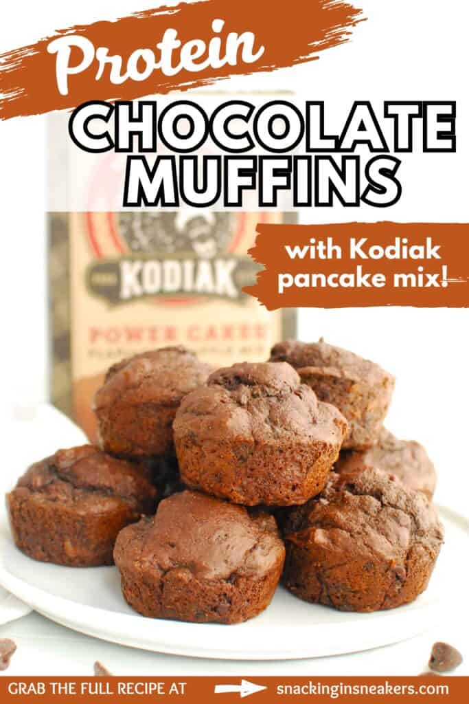 Dark Chocolate Kodiak Protein Muffins - Snacking in Sneakers